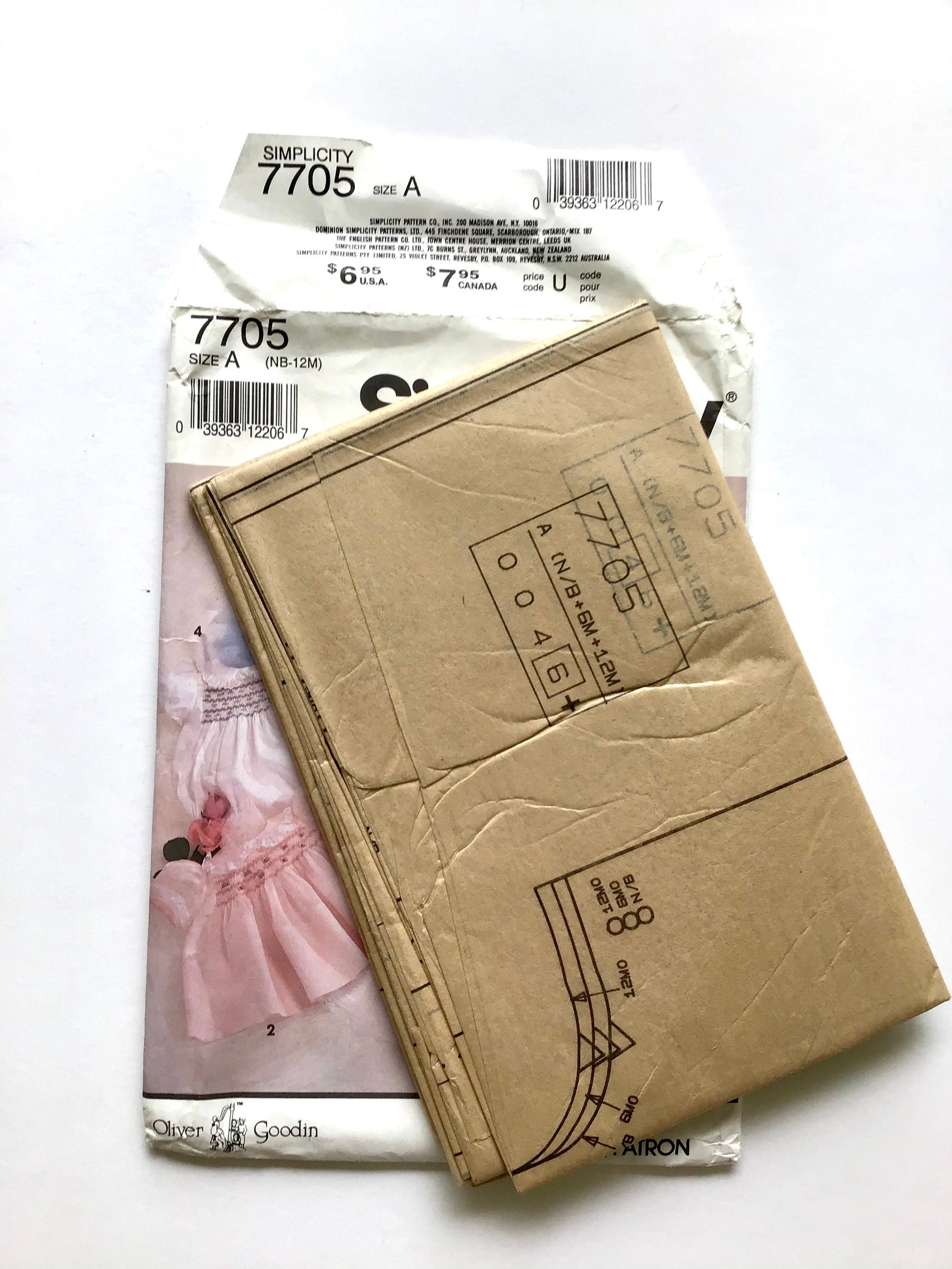 Simplicity 7705 Christening Gown and Bonnet, Dress, Slip Romper Pattern ...