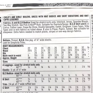 Simplicity 1436 Toddler or Girls’ Bolero, Dress, and Knit Capri ...