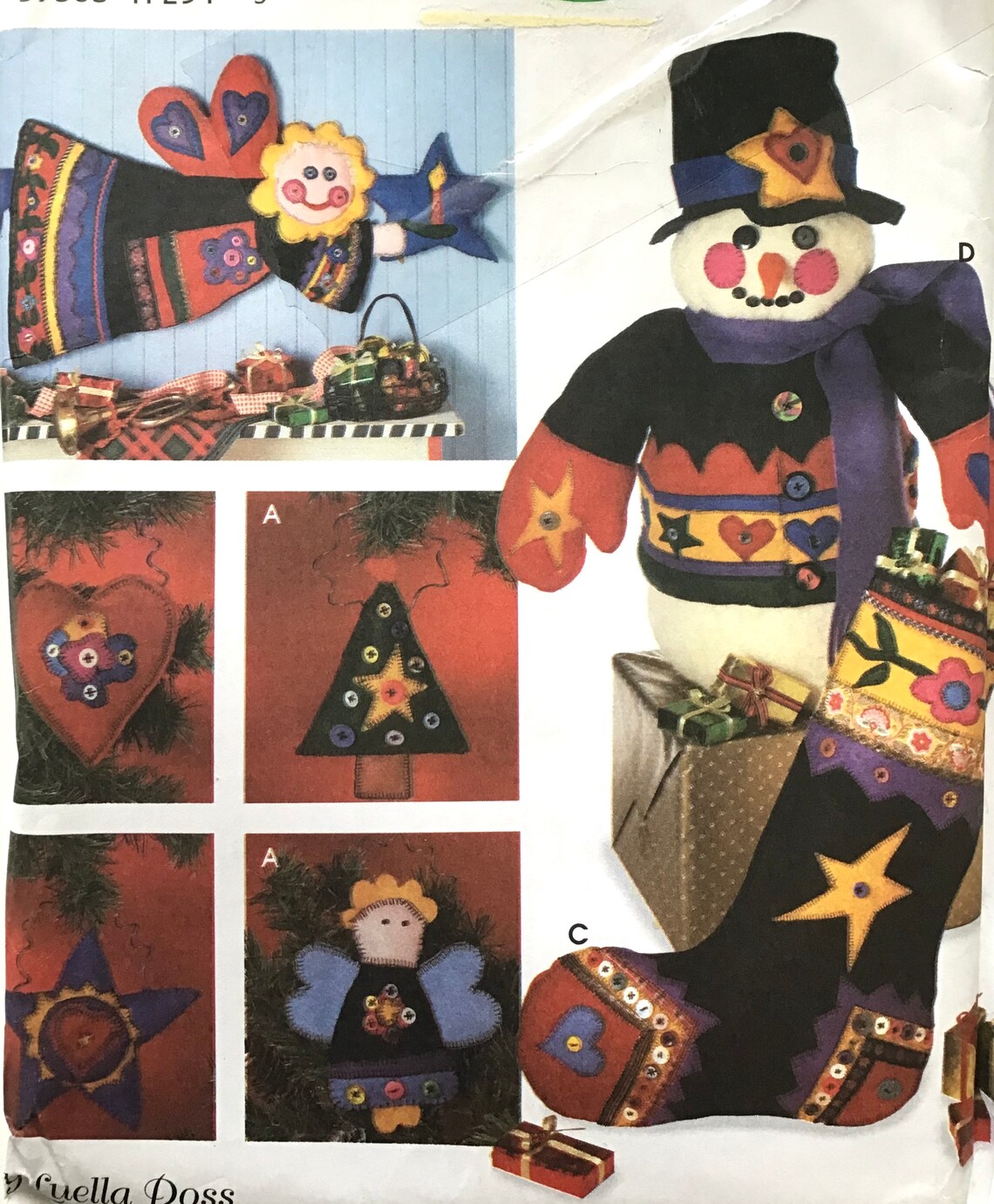 Simplicity 9788 Pattern for Christmas Ornaments Angel | Etsy