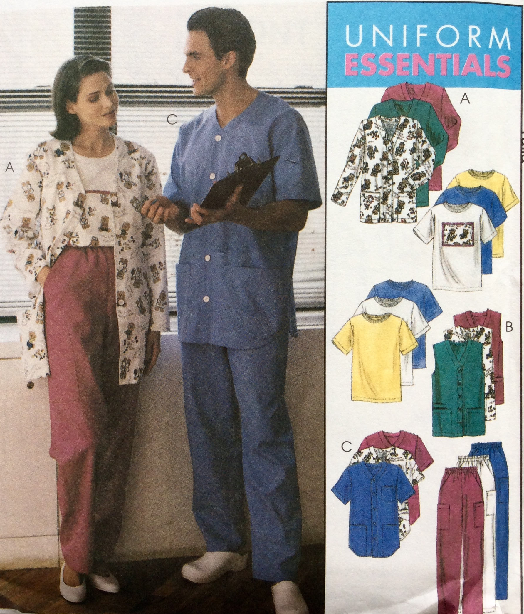 Mccall's 9652 Uniform Essentials Pattern, Nurse, Doctor Scrubs ...