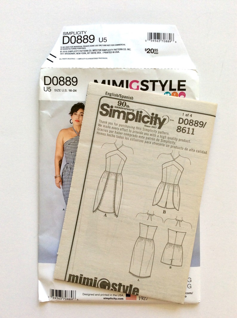 Simplicity D0889 / 8611 Women's Dress and Romper Pattern - Etsy