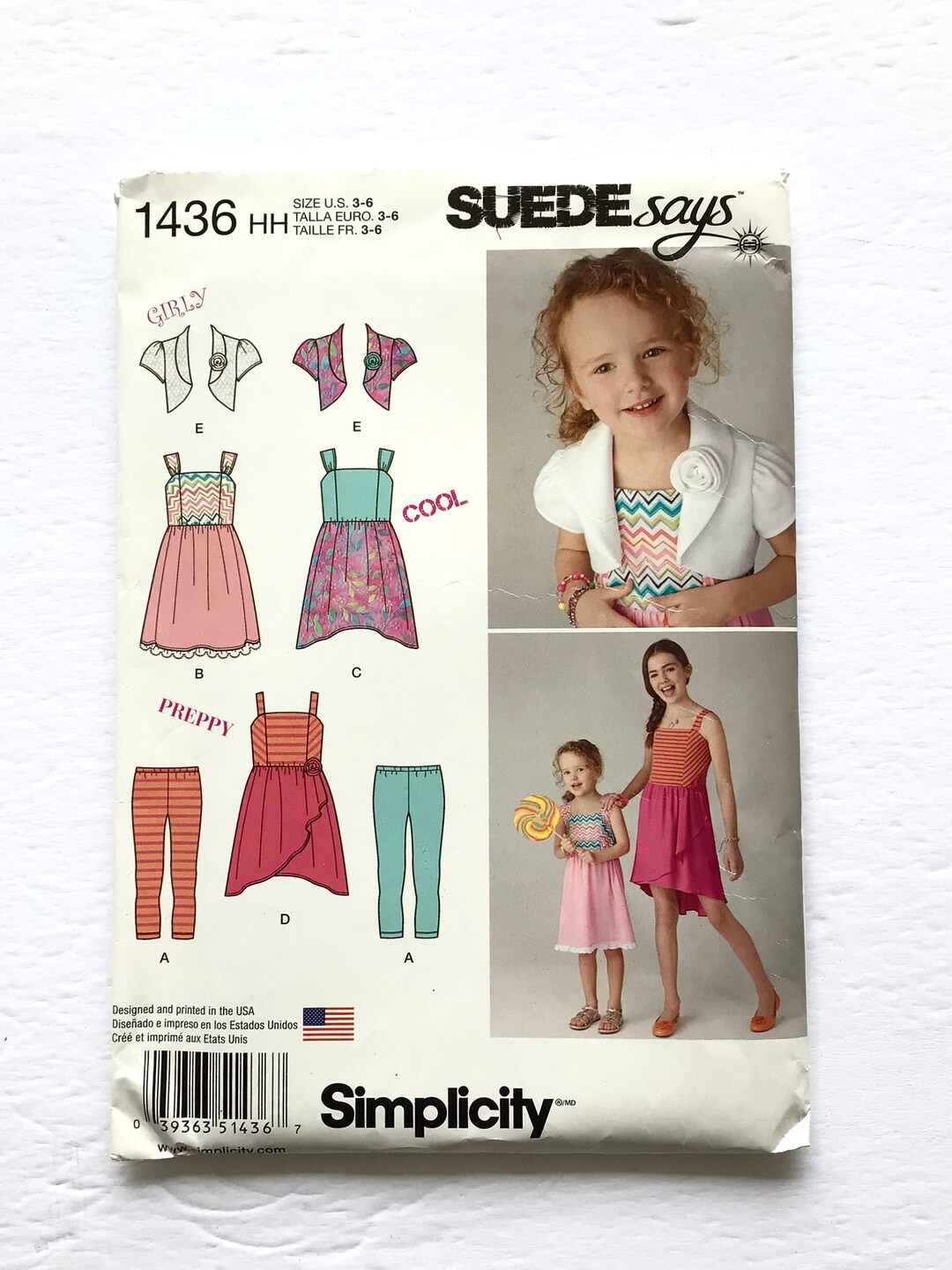 Simplicity 1436 Toddler or Girls’ Bolero, Dress, and Knit Capri ...