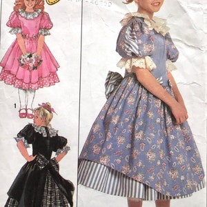 Simplicity 9381 Girl's Dress and Petticoat Pattern, Size 7, Vintage ...