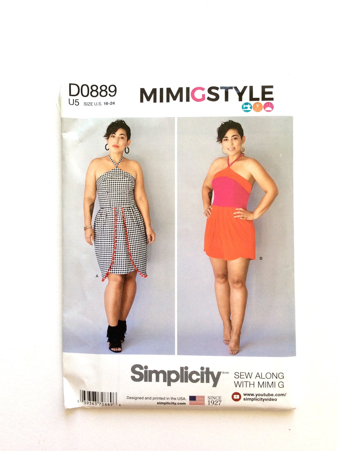 Simplicity D0889 / 8611 Women's Dress and Romper Pattern, Halter Dress ...