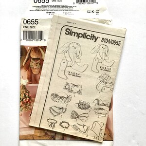 Simplicity 0655 / 8104 Bunny Pattern in 2 Sizes With Clothes, 18” and ...
