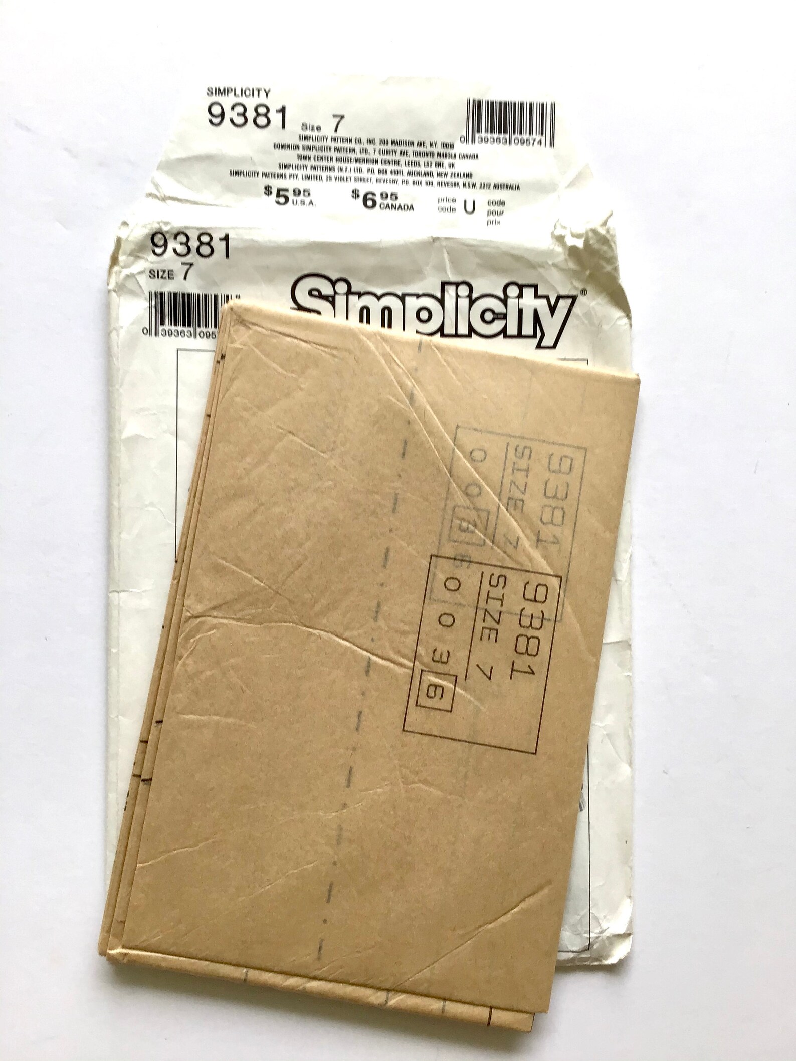 Simplicity 9381 Girl's Dress and Petticoat Pattern, Size 7, Vintage ...