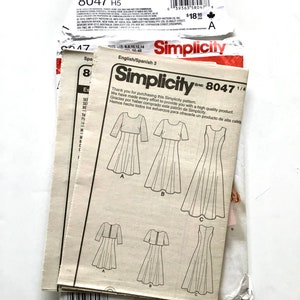 Simplicity 8047 Women's Dress in Three Lengths Pattern, Size 6-14 ...