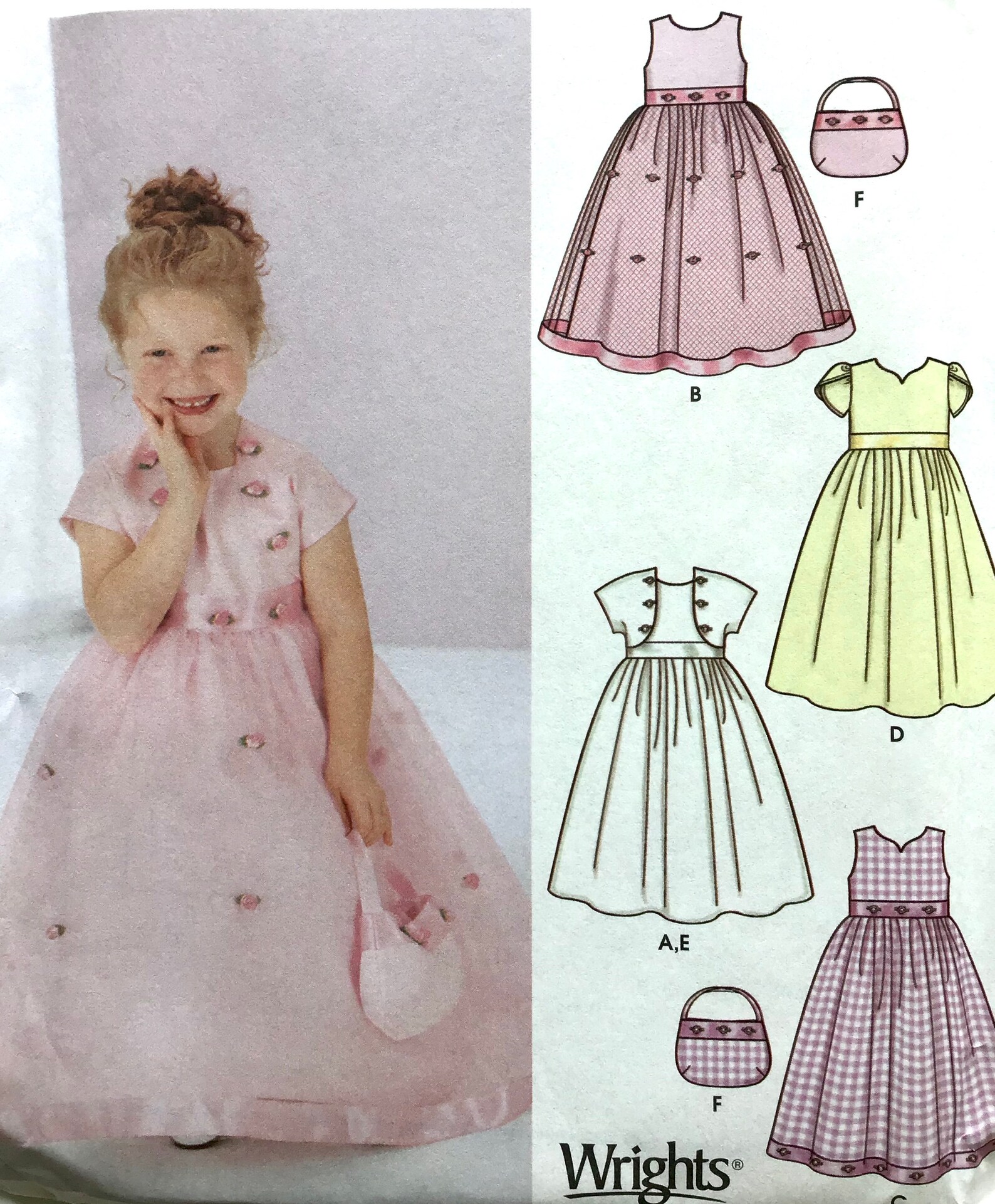 Girls' Dress Jacket and Purse Pattern Flower Girl - Etsy
