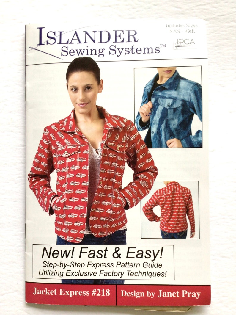 Islander Sewing Systems Jacket Express 218, Womens Jean Jacket Pattern ...