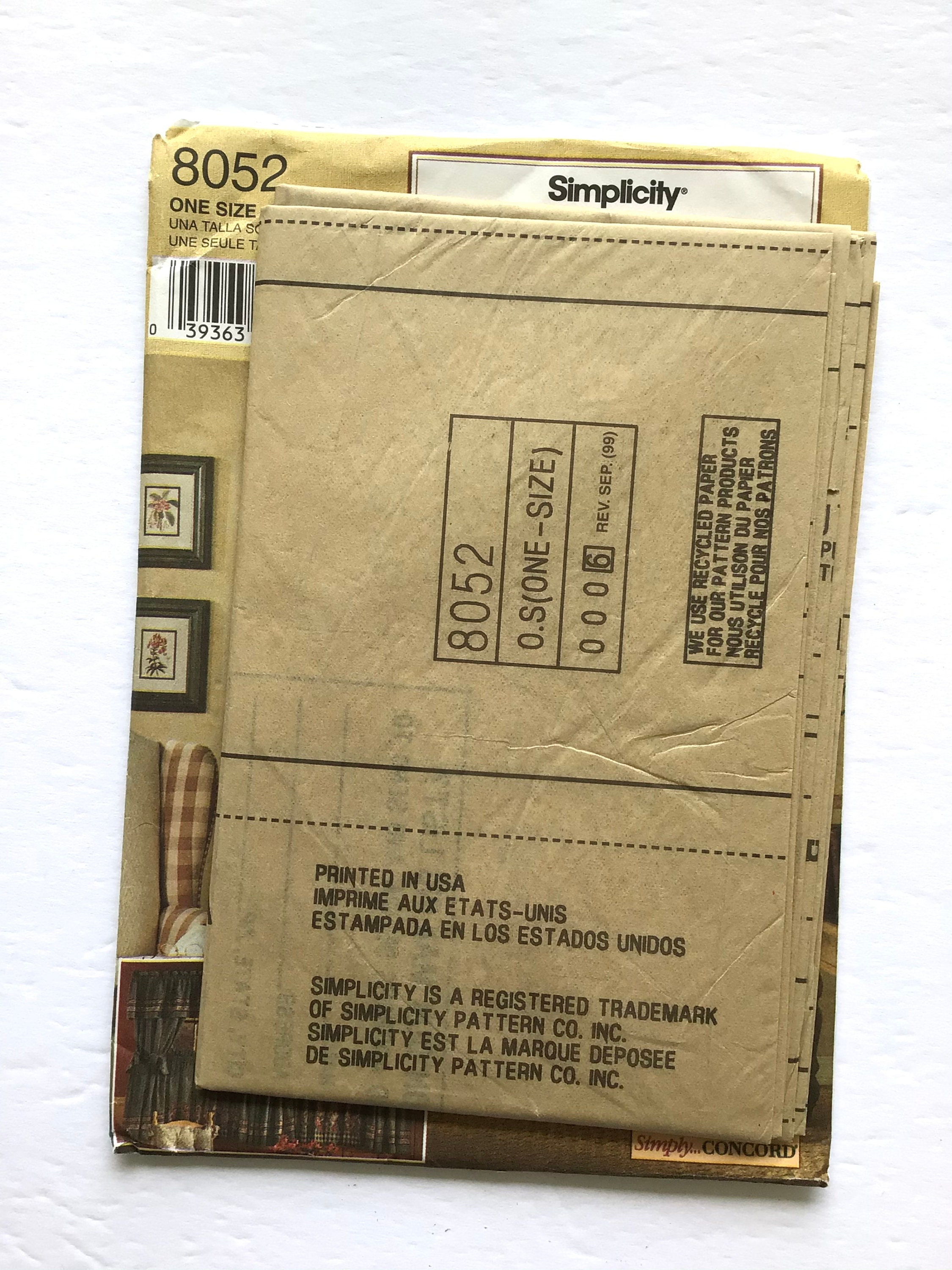 Simplicity 8052 Window Treatments Pattern, Country Window Dressing ...