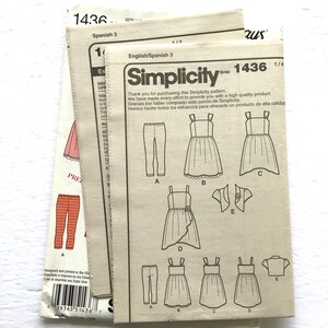 Simplicity 1436 Toddler or Girls’ Bolero, Dress, and Knit Capri ...