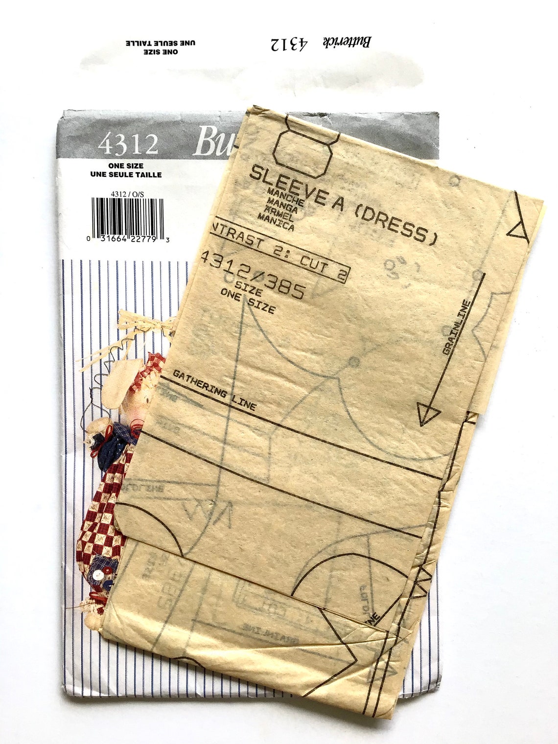 Butterick 4312 / 385 Wall Hanging Dolls Pattern, Mayberry and Muffin ...