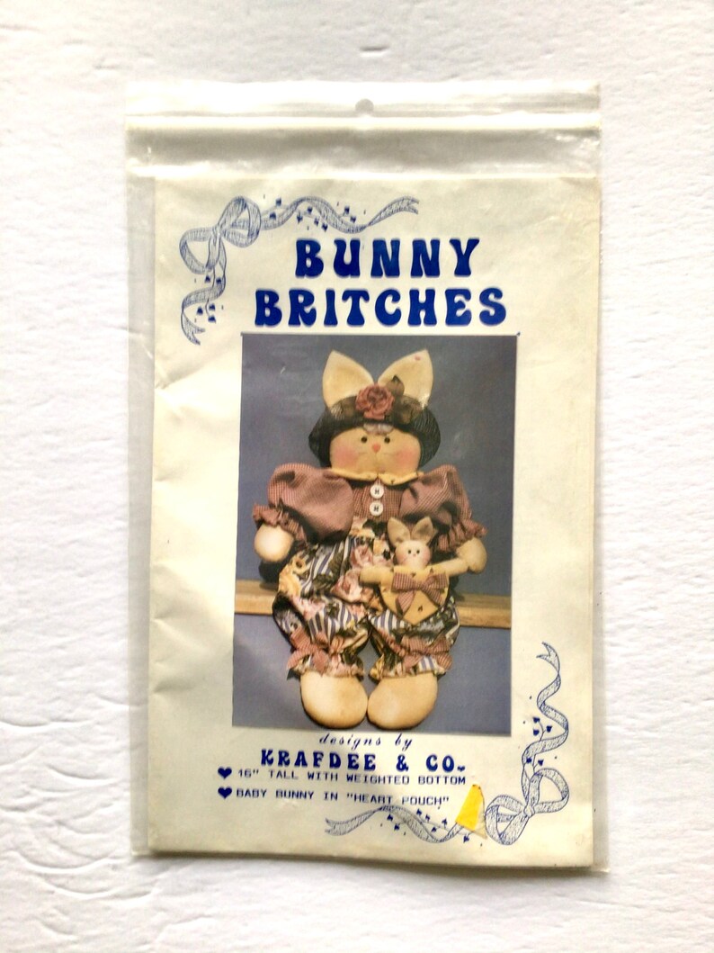 Bunny Pattern, Bunny Britches, 16 Inch Bunny With Weighted Bottom and ...