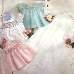 Simplicity 7705 Christening Gown and Bonnet, Dress, Slip Romper Pattern ...