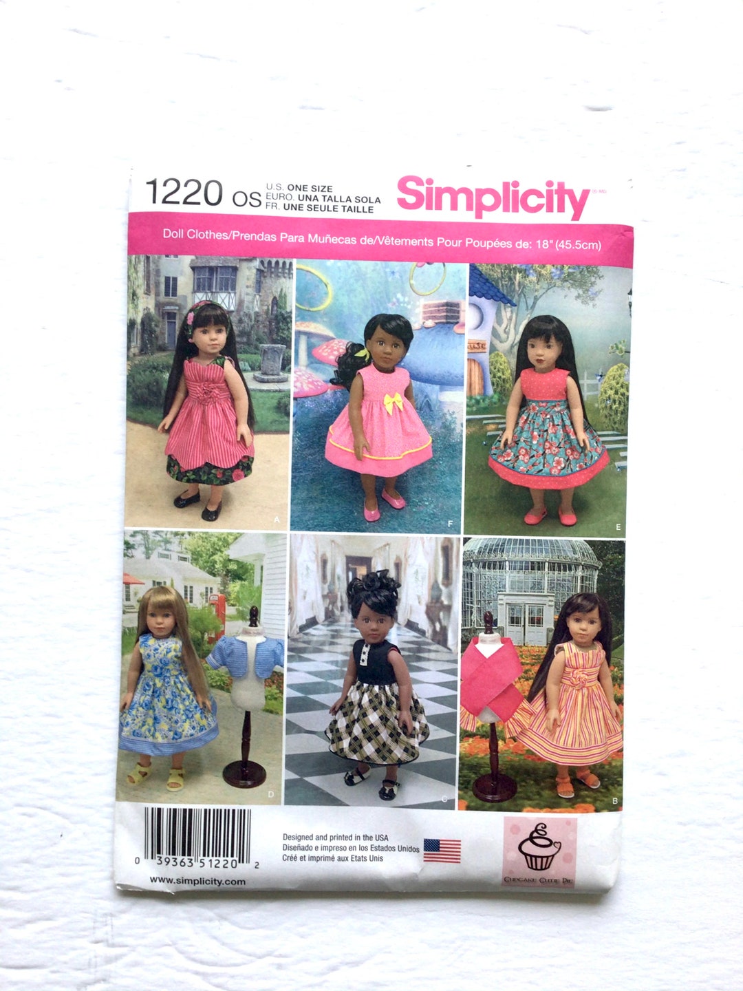 Simplicity 1220 Sewing Pattern 18 Inch Doll Clothes Dress - Etsy