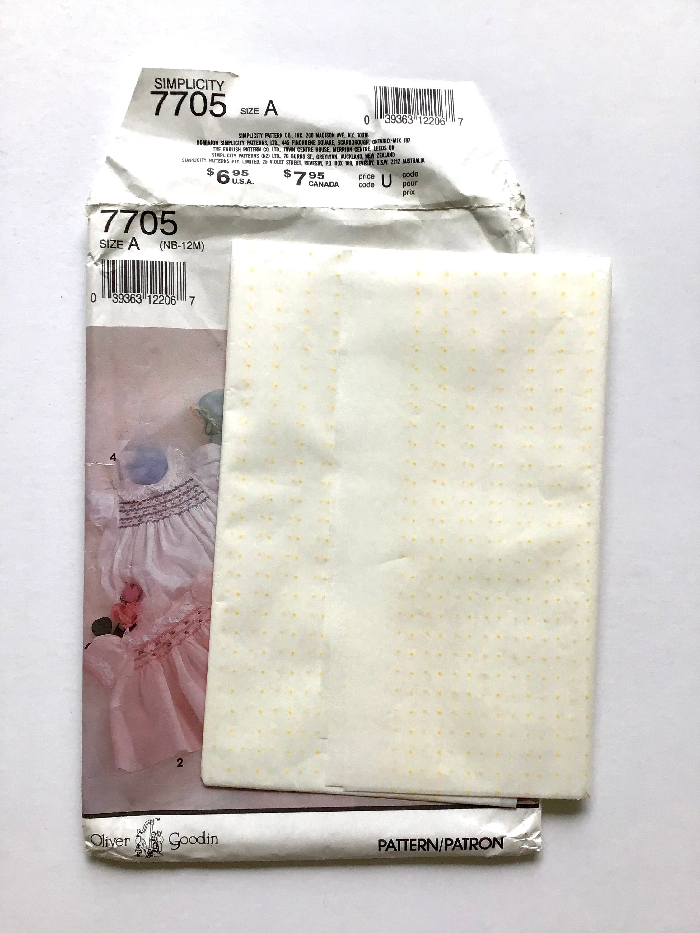 Simplicity 7705 Christening Gown and Bonnet, Dress, Slip Romper Pattern ...