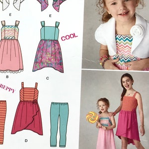 Simplicity 1436 Toddler or Girls’ Bolero, Dress, and Knit Capri ...