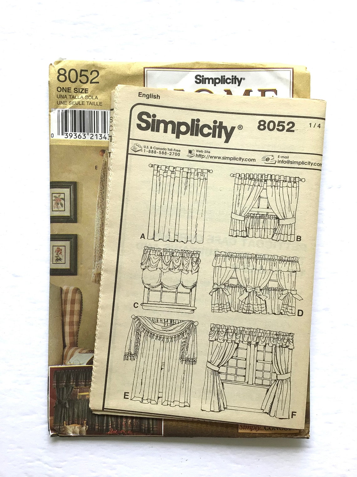 Simplicity 8052 Window Treatments Pattern, Country Window Dressing ...