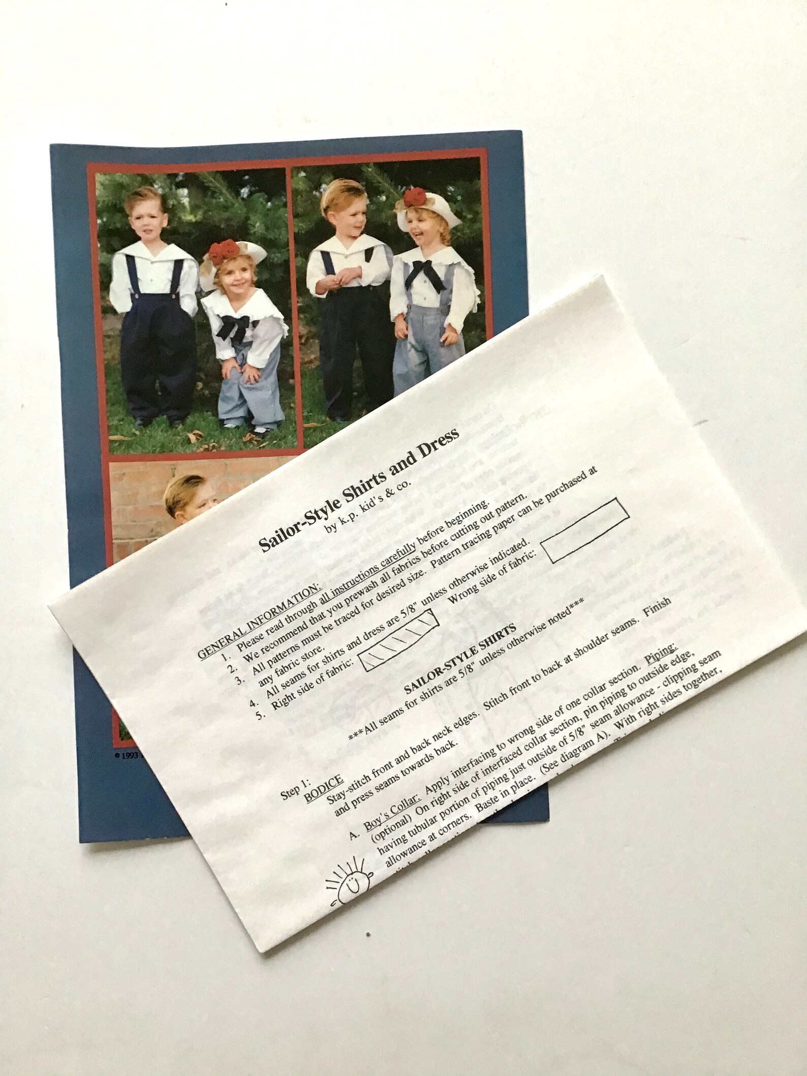 K.P. Kid’s & Co. Sailor Style Shirts and Dress Pattern, Toddler and ...