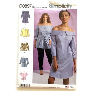 Simplicity D0897 / 8550 Women's Dress, Tunic and Top Pattern, Size 20W ...