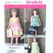 Simplicity 2171 Girls' Dress, Top, Pants, Bag, Hairband Pattern ...