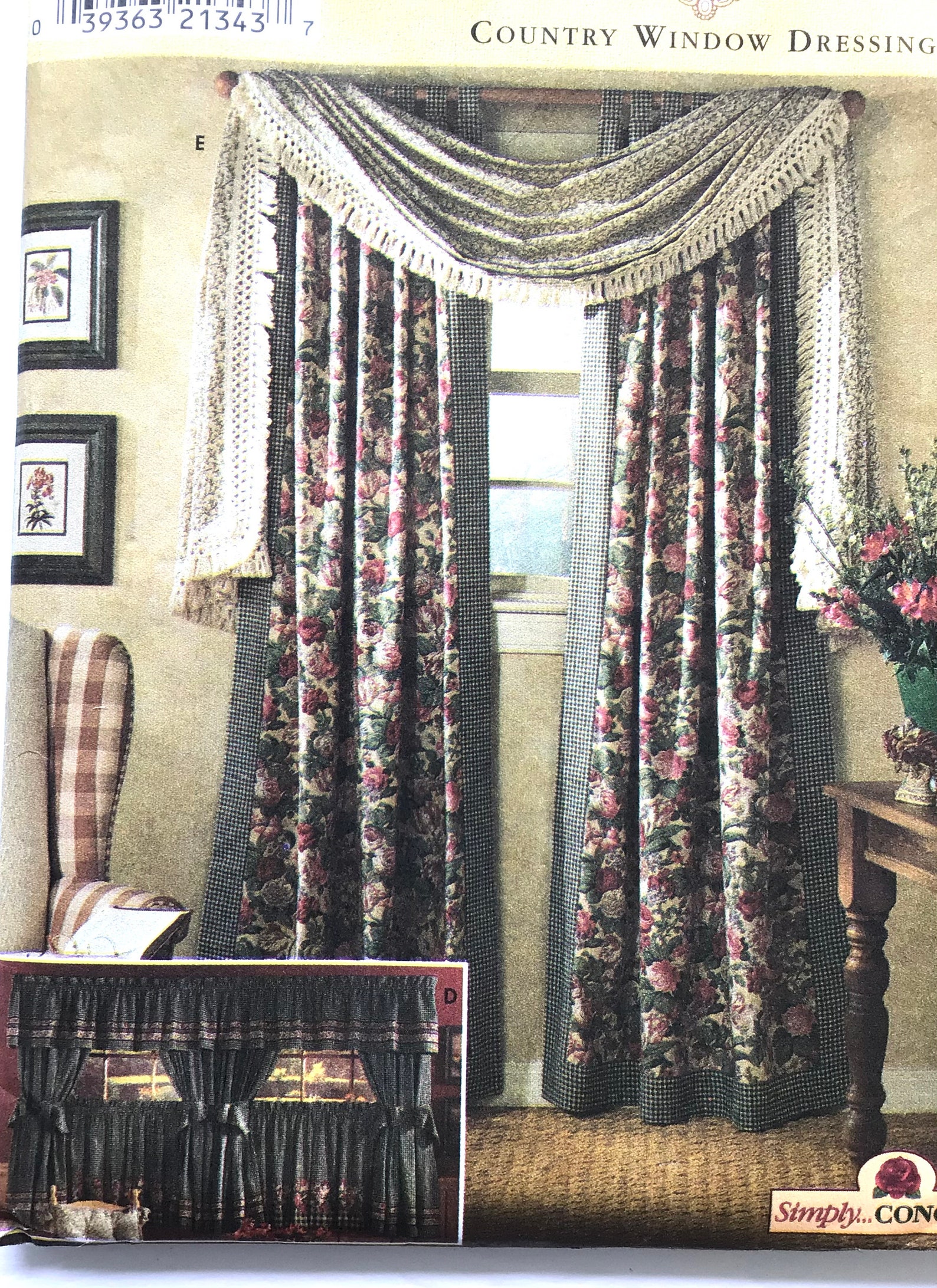 Simplicity 8052 Window Treatments Pattern, Country Window Dressing ...