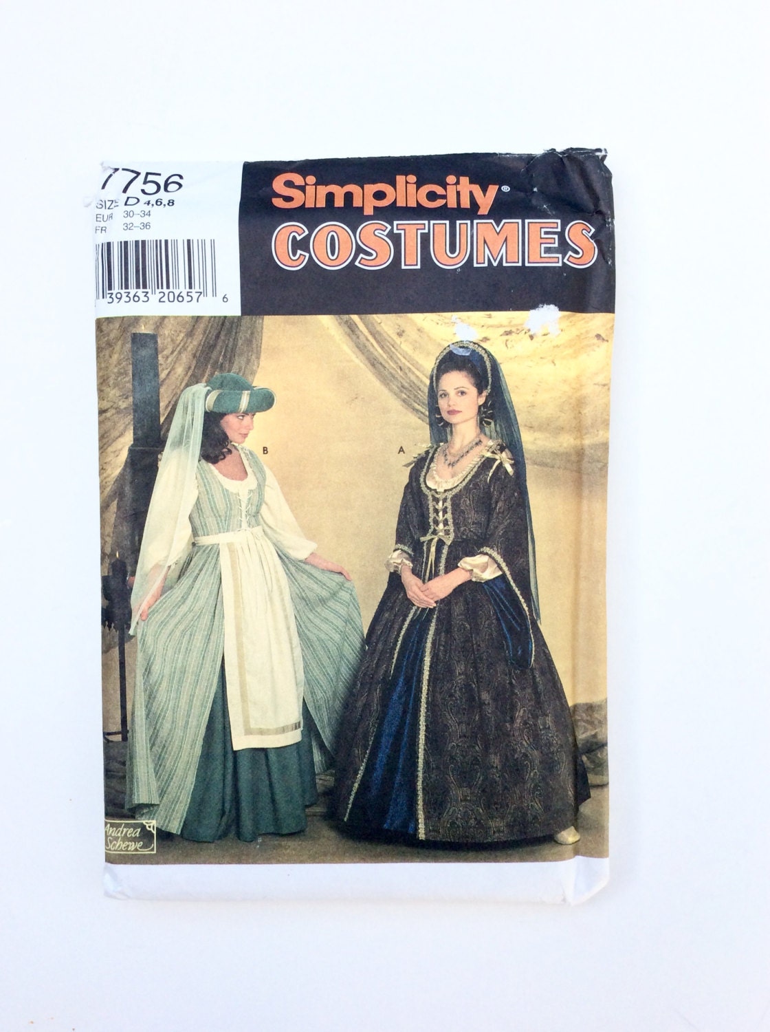 Simplicity 7756, Women's Costume Pattern, Renaissance, Medieval Lady ...
