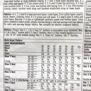 Simplicity 7018 Men's Vest Pattern Size 38-48 Vintage - Etsy