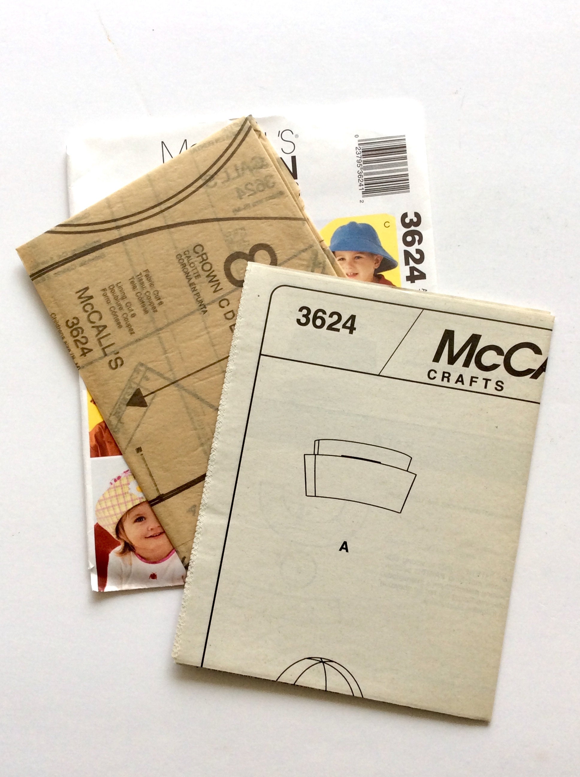 Mccalls 3624 Childs Hat Pattern, Girls', Boys, Toddlers, All Sizes ...