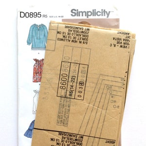 Simplicity D0895 / 8600 Women's Top Pattern, Pullover Top With Sleeve ...