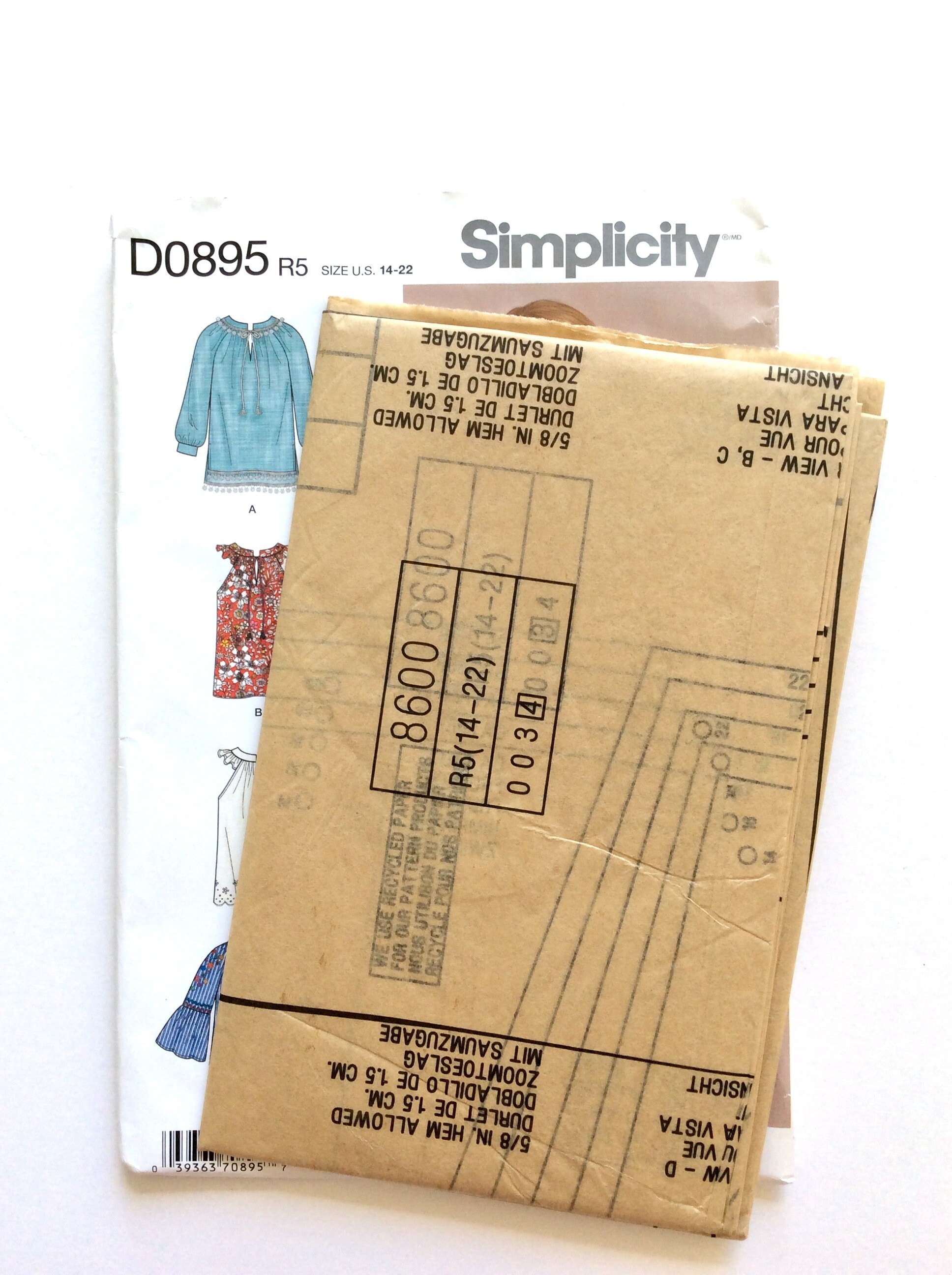 Simplicity D0895 / 8600 Women's Top Pattern Pullover Top - Etsy