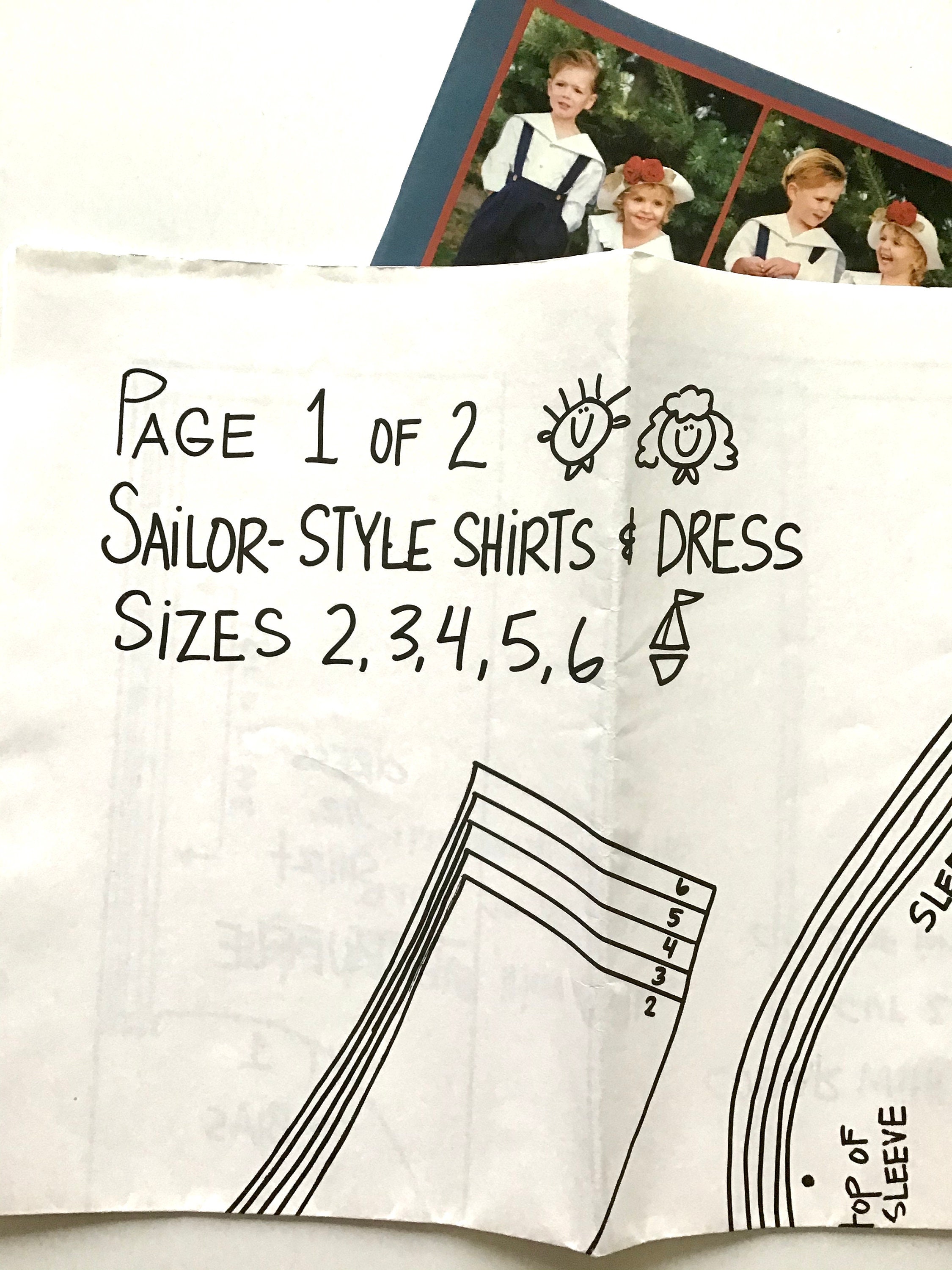 K.P. Kids & Co. Sailor Style Shirts and Dress Pattern - Etsy