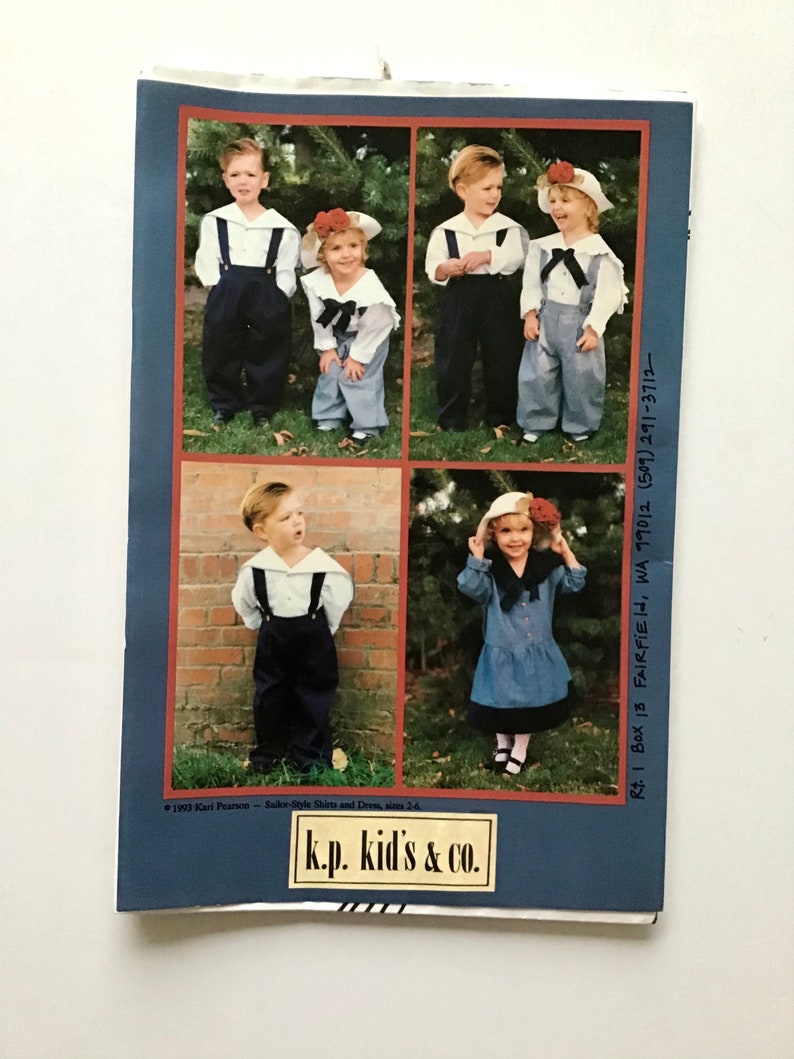 K.P. Kid’s & Co. Sailor Style Shirts and Dress Pattern, Toddler and ...