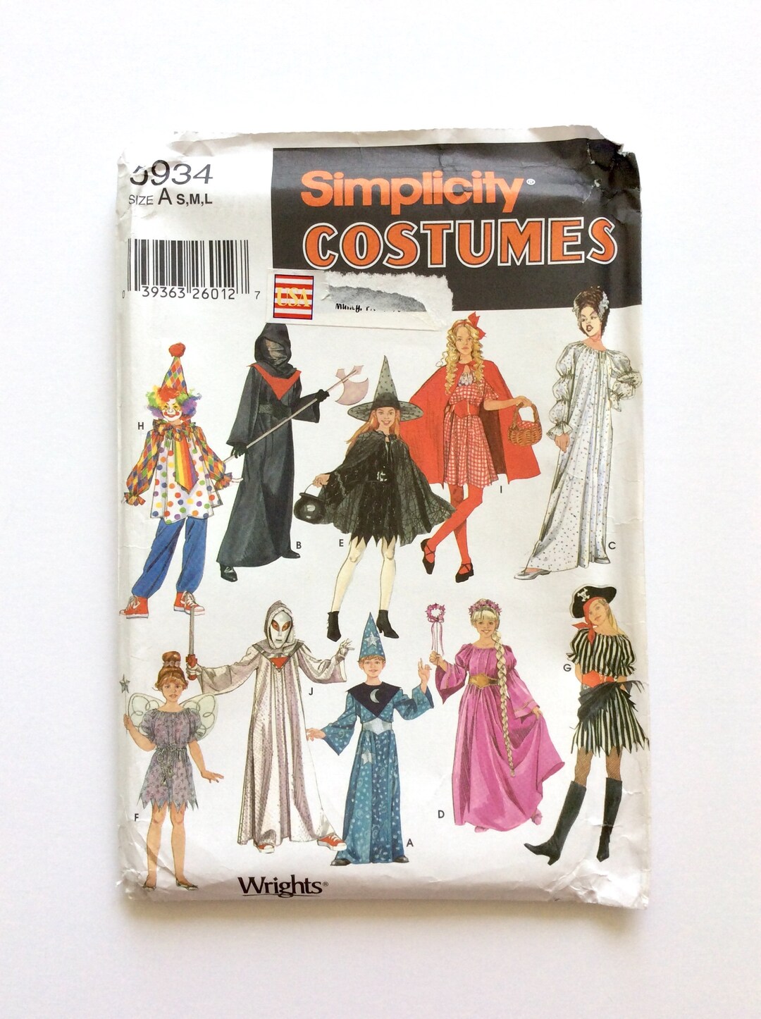 Simplicity 5934 Childs Costume Pattern Red Riding Hood - Etsy