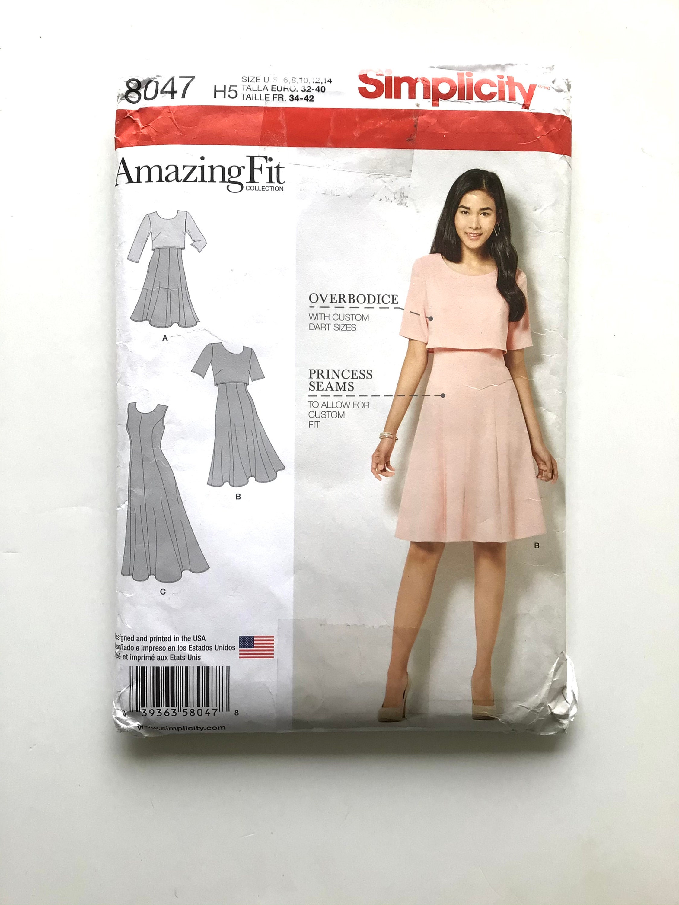 Simplicity 8047 Women's Dress in Three Lengths Pattern, Size 6-14 ...