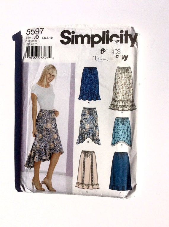 New Look 6682 Womens Skirt Pattern Panel Skirt Pattern Long