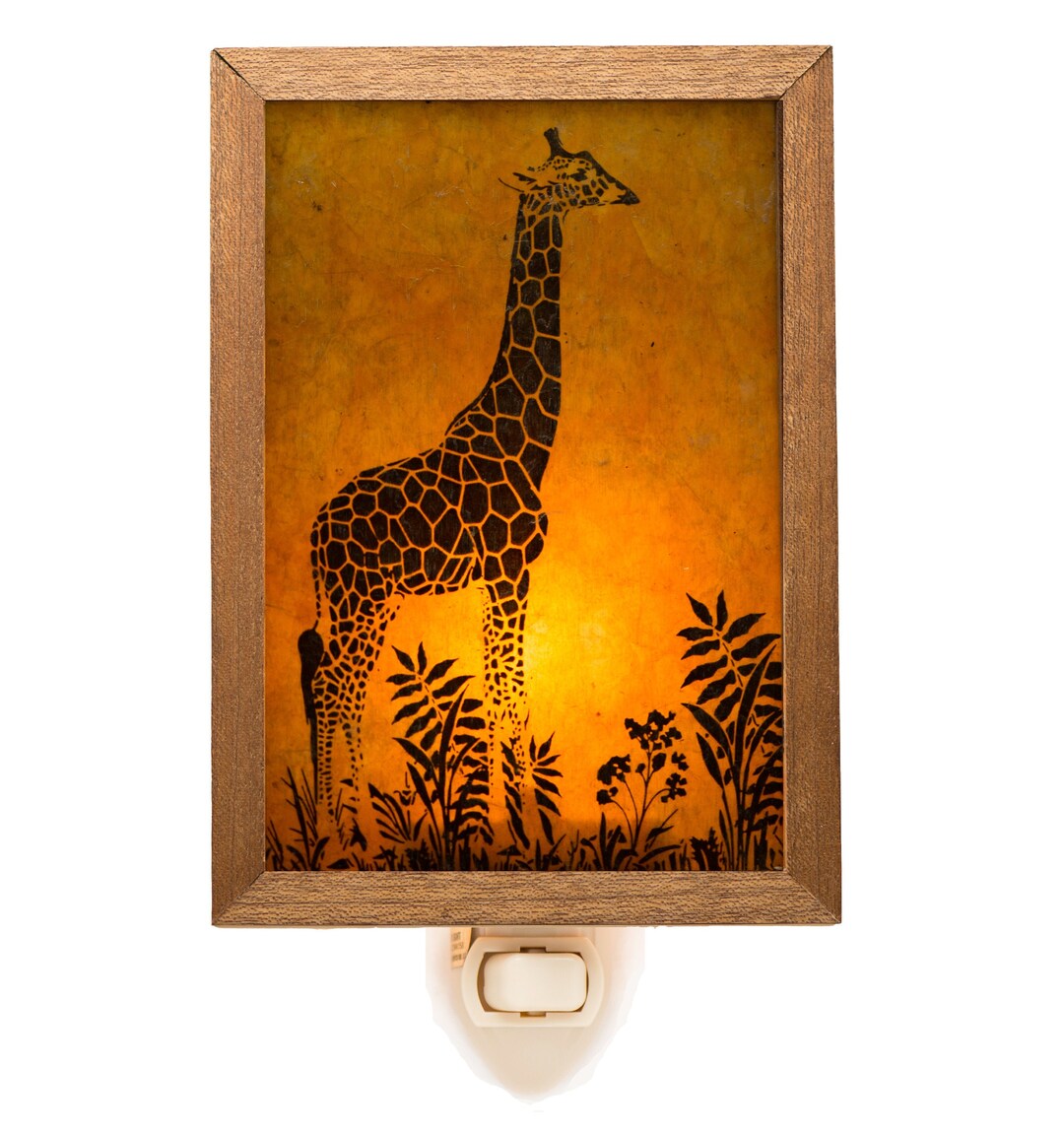 Mica Night Light - Giraffe - Soft Glow Handmade Lighting Nature Scene ...