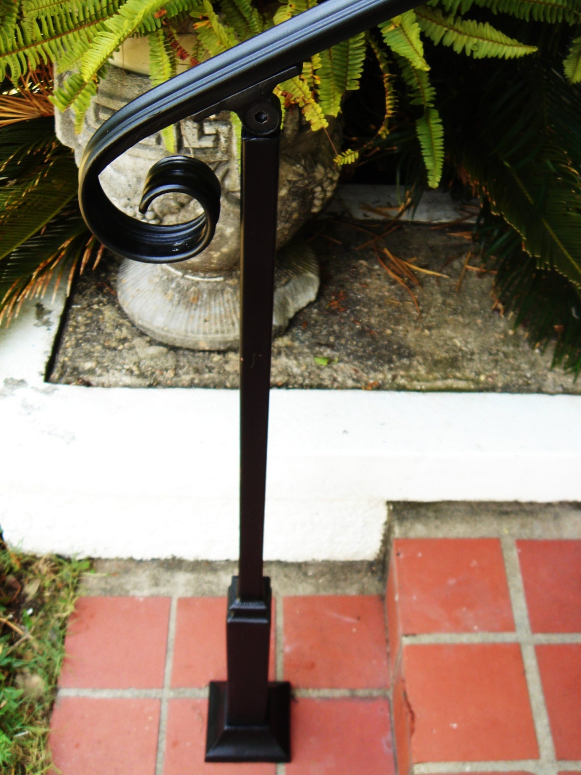 3FT Wrought Iron Handrail Step rail Stair rail with Decorative | Etsy