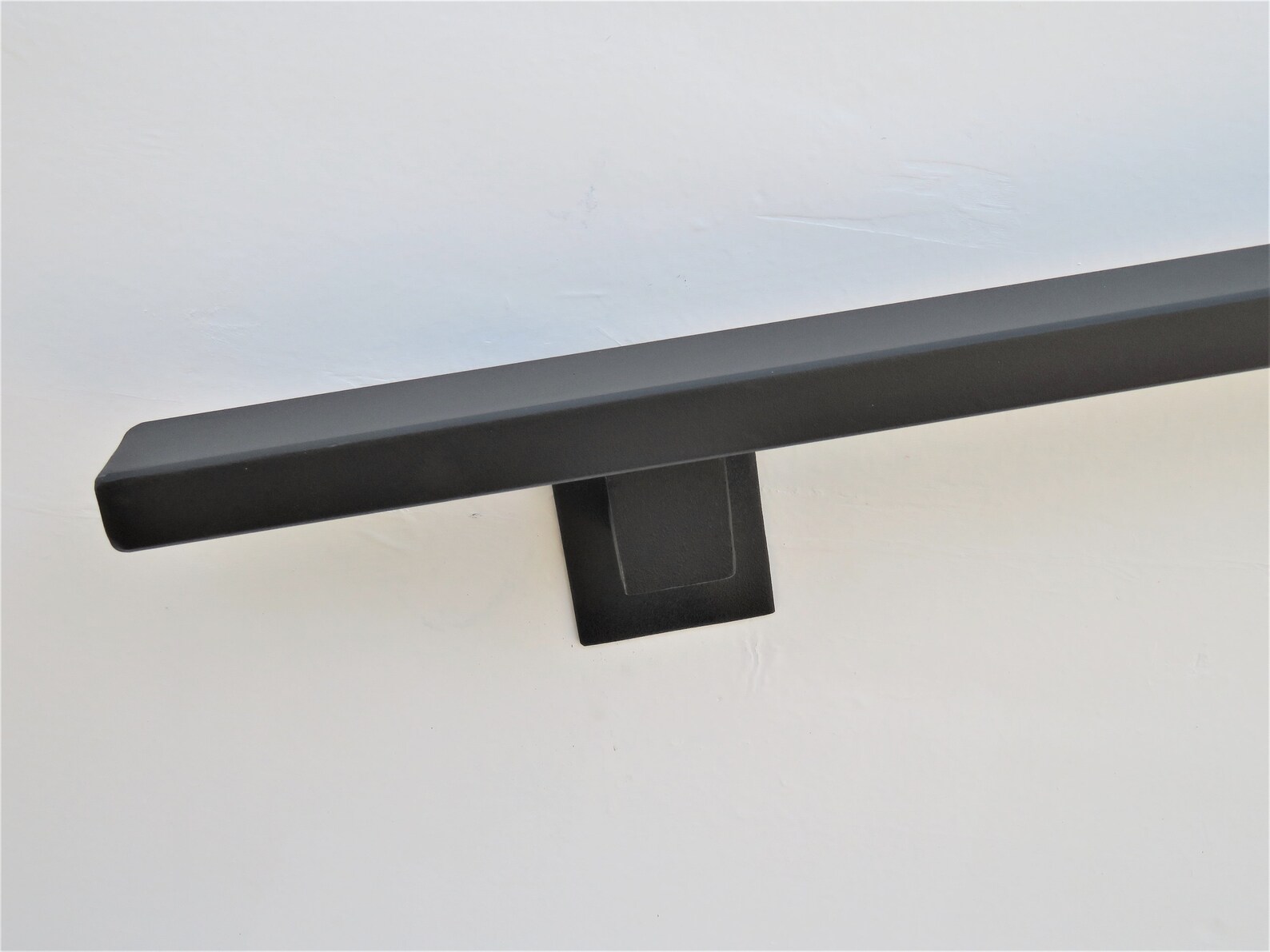 2x1 Metal/steel Handrail for Stairs/steps, Satin Black Ultra-modern ...