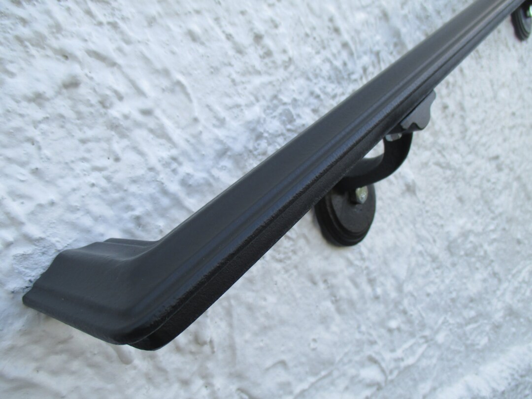 11 Ft Wrought Iron ADA Compliant Return End Wall Rail Modern Design ...