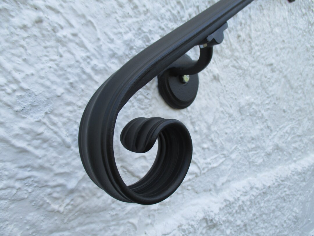 2 Ft Wrought Iron Hand Rail Wall Rail Stair Rail Step Rail Railing Wall ...