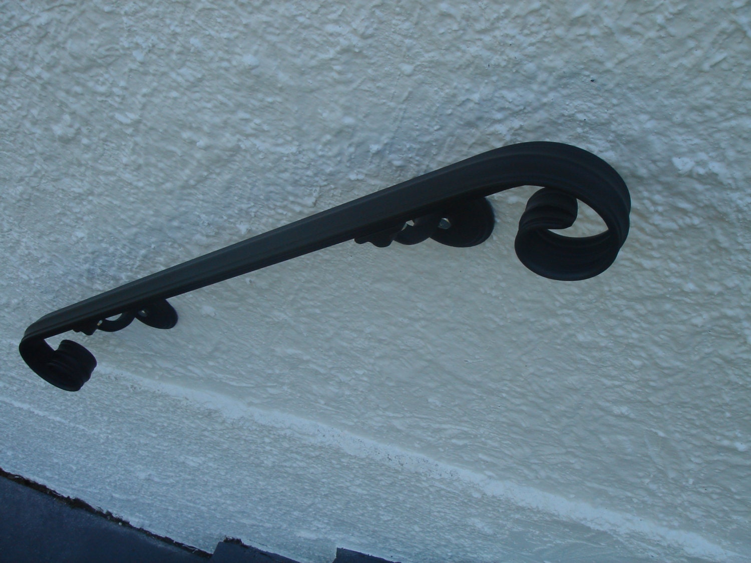 6 Ft. Wrought Iron Hand Rail Wall Rail Stair Step Railing Wall Mount ...