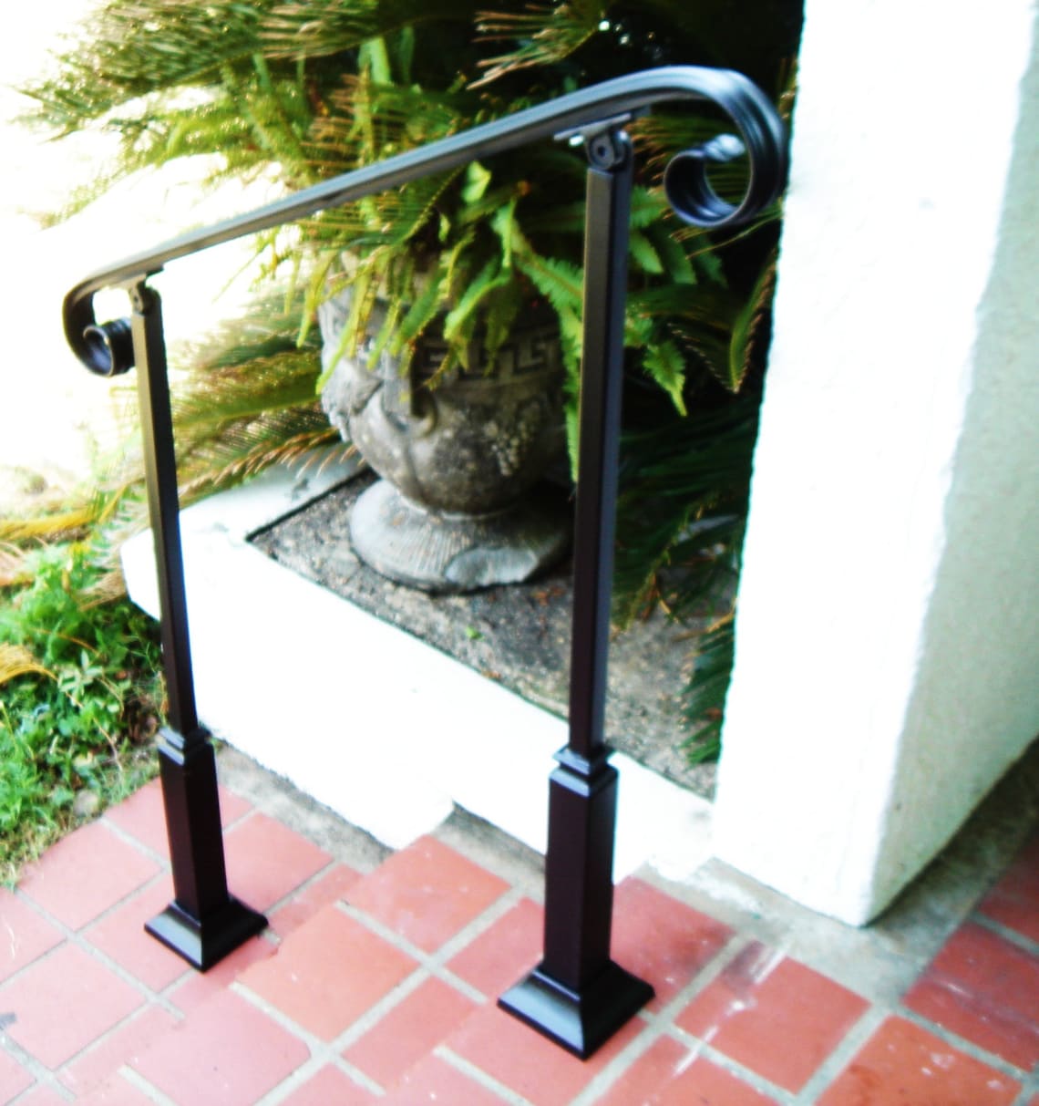 4 FT Wrought Iron Handrail Step Rail Stair Rail With - Etsy