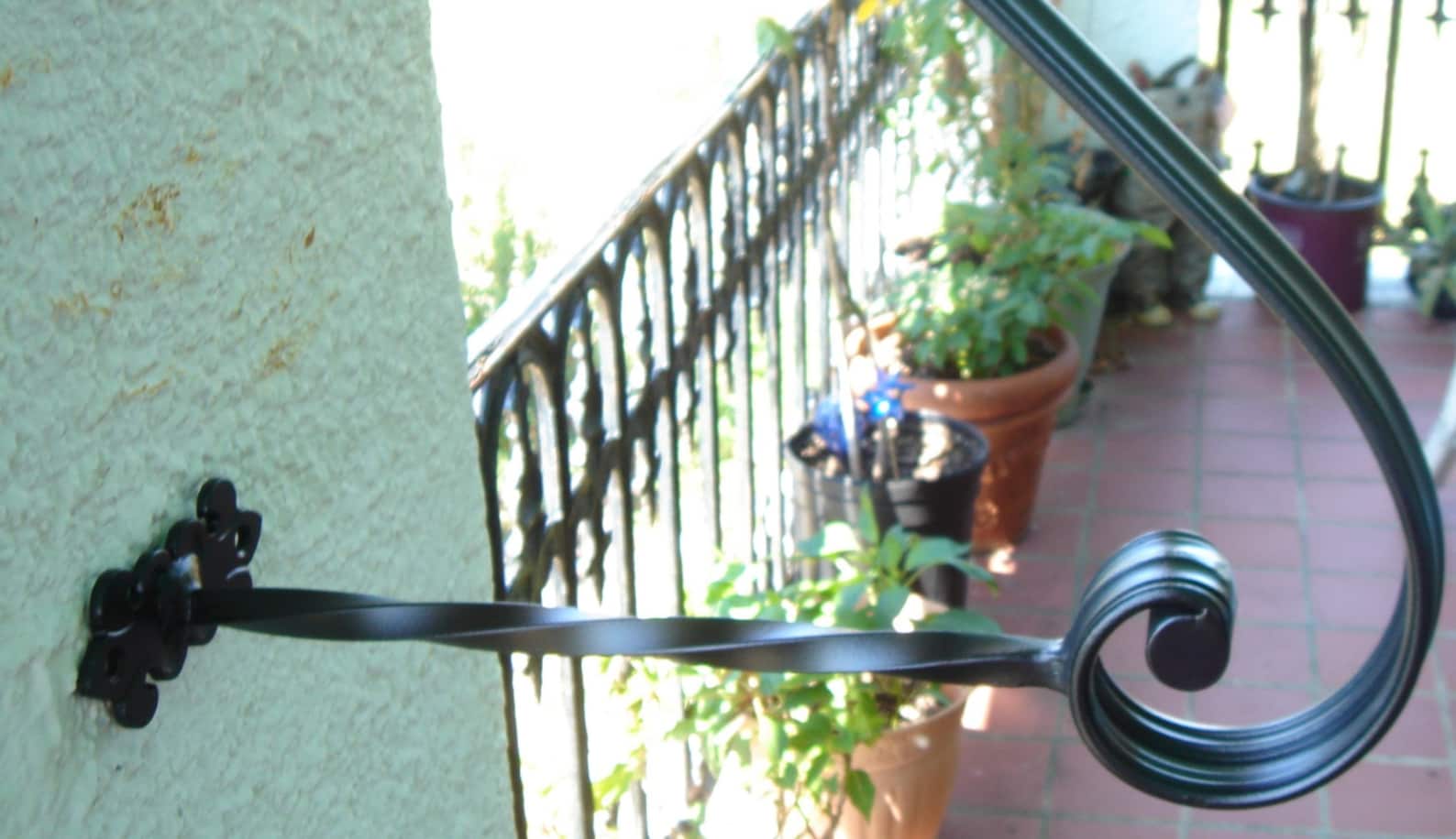 1 to 2 Step Wrought Iron Grab Rail Stair Railing Handrail Step - Etsy