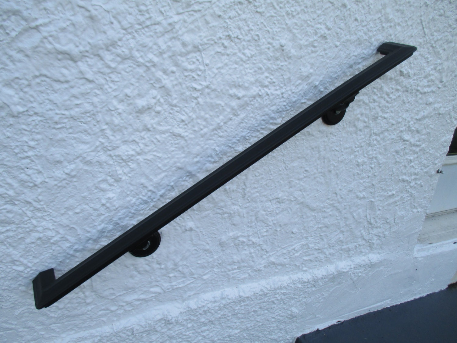 10 Ft Wrought Iron ADA Compliant Return End Wall Rail Modern | Etsy