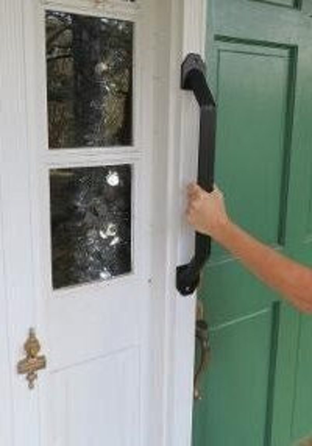 1 Step Wrought Iron Grab Handle for Doorways Modern Design - Etsy