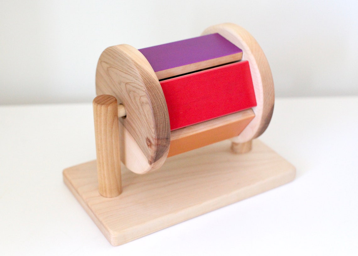 Montessori Spinning Drumrainbow Spinning Drum - Etsy