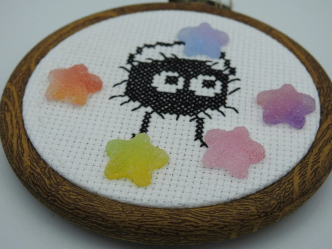 Candy Obsessed Fiend Cross Stitch 3 Inch Hoop - Etsy