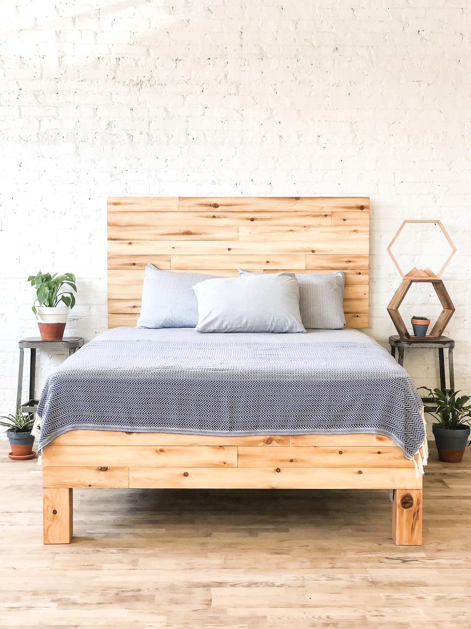The Boswell Headboard Cedar Barn Wood Style Modern Rustic | Etsy