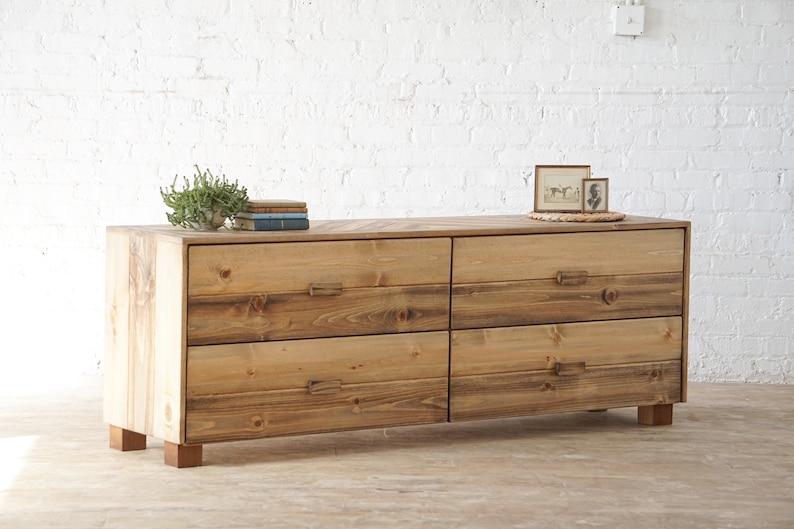 The Low Stow Dresser - Rustic Modern - Home Storage - Made in USA - Etsy